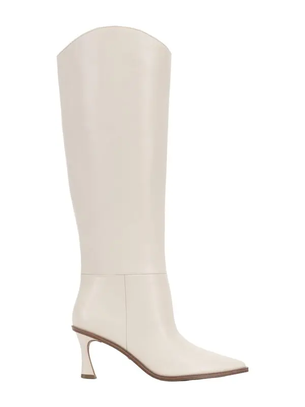 Vince Camuto Emily Wide Calf Knee High Boots - Coconut Cream