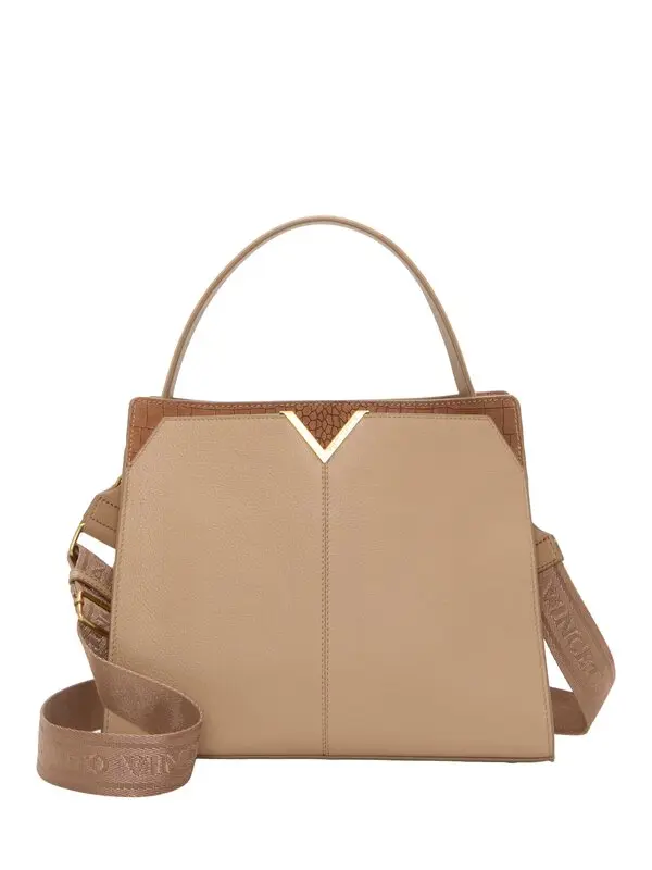 Vince Camuto Tasha Shoulder Bag - Cappuccino/cognac