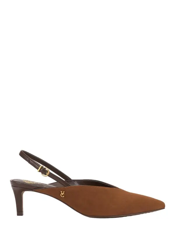 Vince Camuto Kylien Kitten Heel Slingback Pumps - Burnt Sugar/cafe Mocha