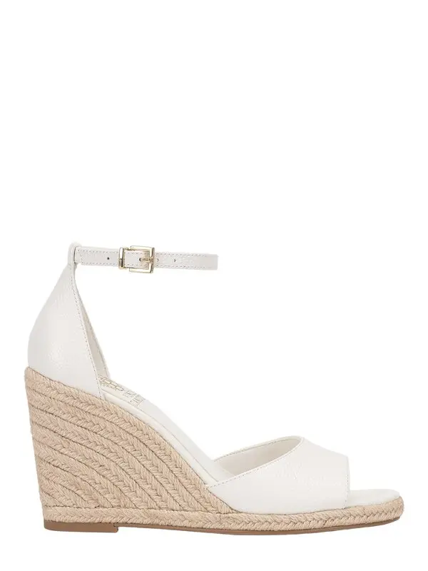Vince Camuto Felyn Espadrille Wedge Sandal - Bianco Leather