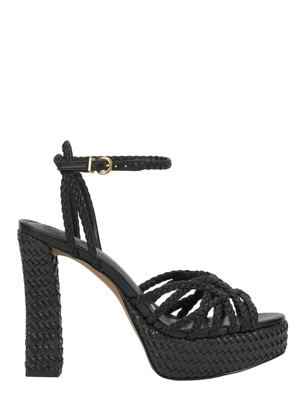 Vince Camuto Samlee Strappy Platform Sandal - Black Leather