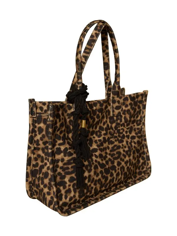 Vince Camuto Orla Tote Bag - Caramel Leopard