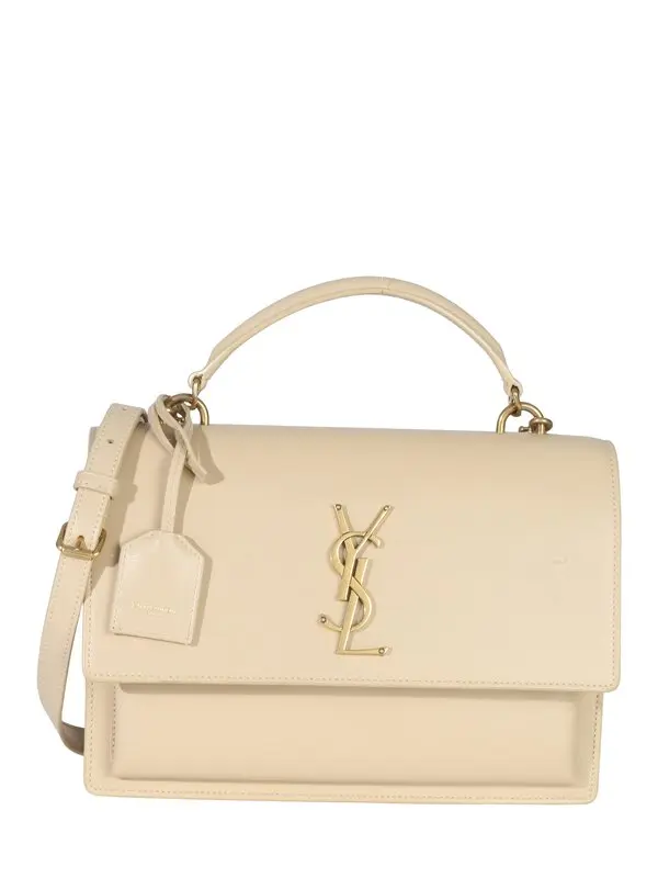 Saint Laurent Monogram Sunset Satchel - Neutral
