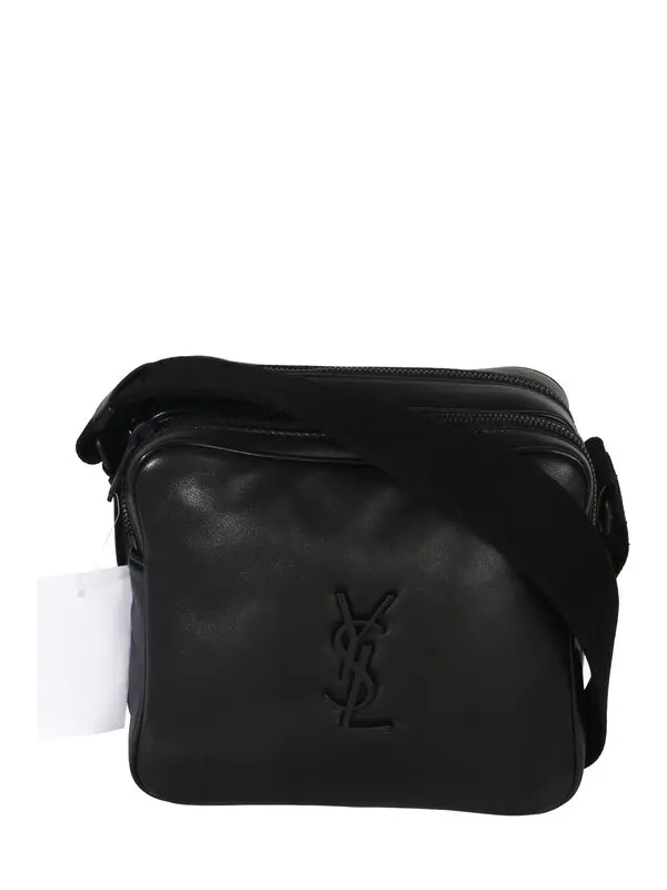 Saint Laurent Lambskin Monogram Niki Cube Camera Bag - Black