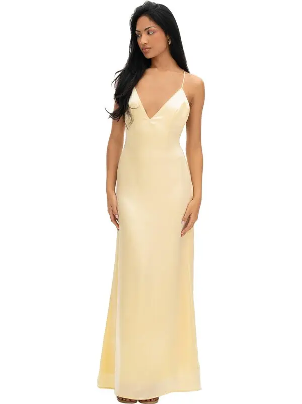 MandiBreeze Demi Silk Maxi Dress - One-color
