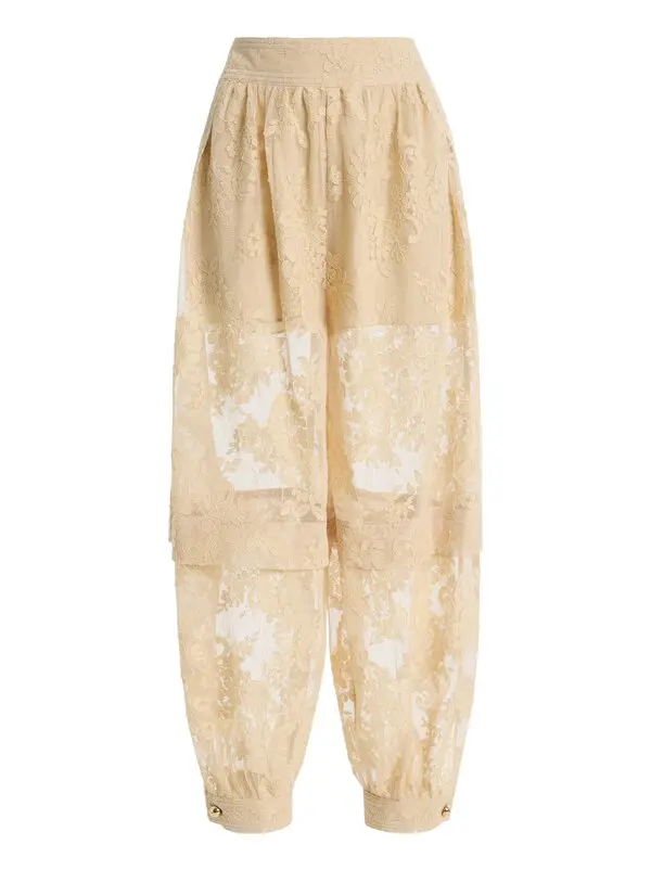 Zimmermann Luna Lace Harem Pants - Ivory