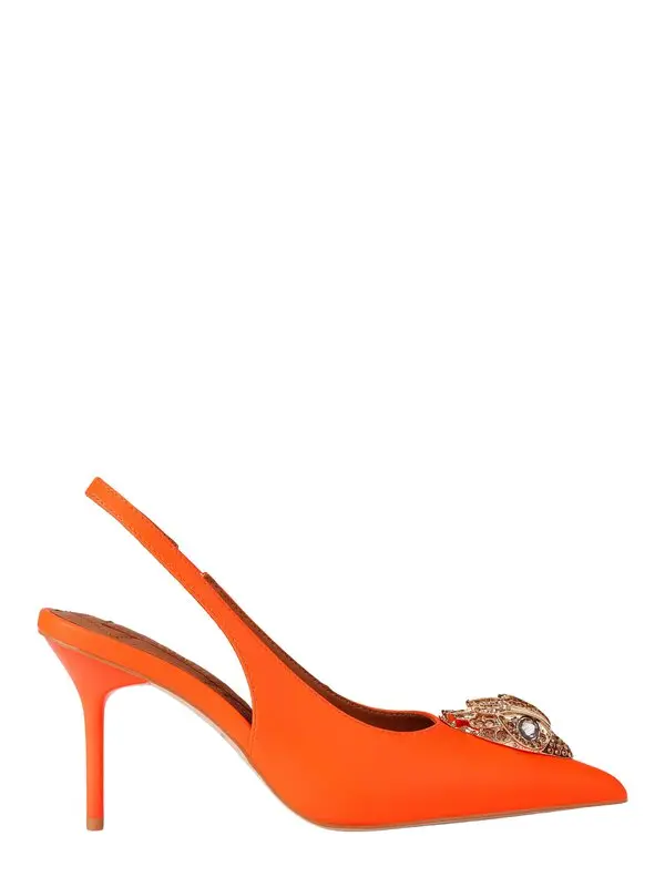 Kurt Geiger Leather Eagle Slingback Pumps - Orange