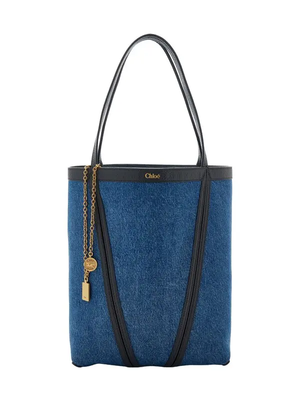 Chloé Spin Denim Tote Bag - Blue