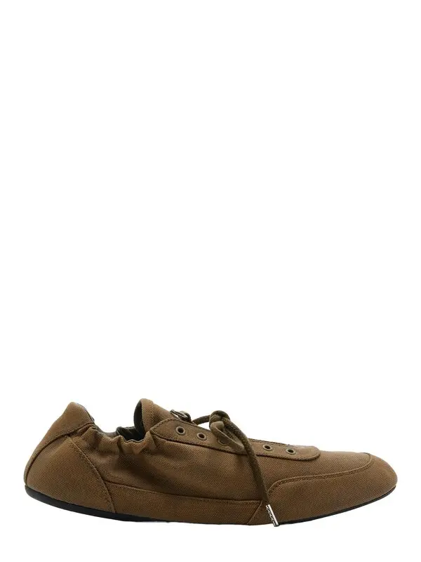 Prada Collapse Cotton Canvas Sneakers - Green
