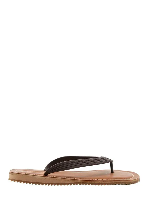 Miu Miu Rubber Thong Sandals - Brown