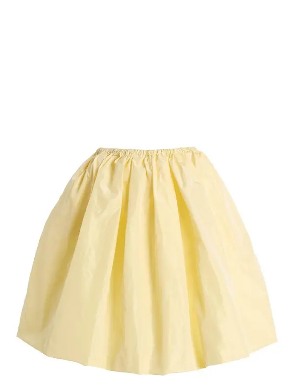 Prada Silk Taffeta Midi Skirt - Neutral