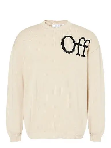 Off-White Shared Logo Cotton Jumper - Cream