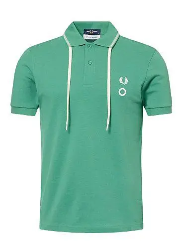 Fred Perry X Craig Green Drawstring-collar Cotton Polo T-shirt - Craig Fir