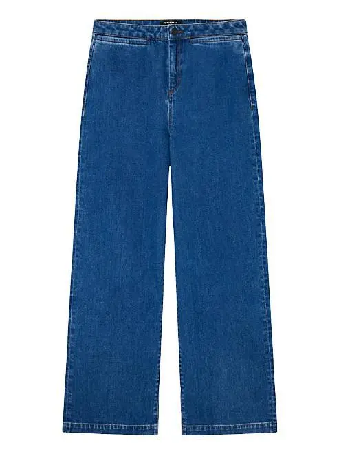 Whistles Straight-fit High-rise Stretch-denim Jeans - Blue