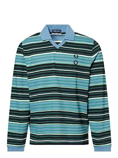 Fred Perry X Craig Green Striped Cotton Polo Shirt - Craig Light Blue