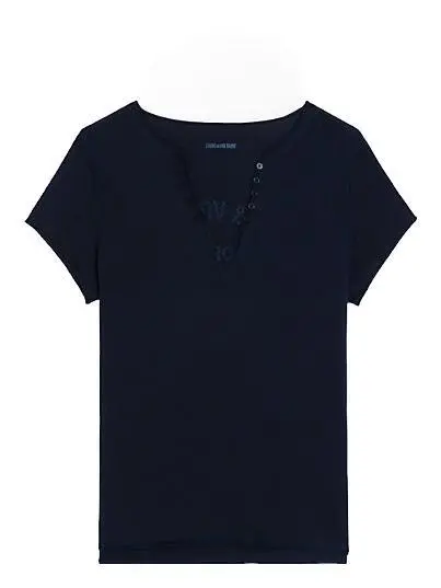 Zadig&Voltaire Graphic-print Cotton T-shirt - Encre