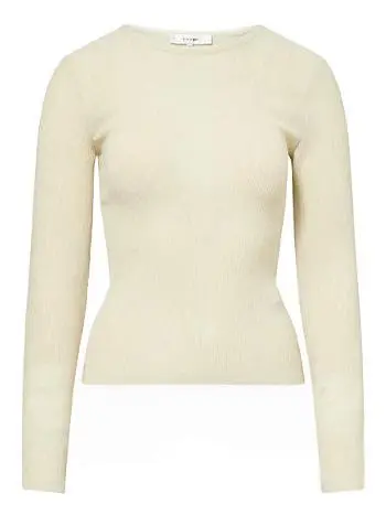 FRAME Long-sleeve Mesh Top - Soft Lime
