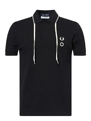 Fred Perry X Craig Green Drawstring-collar Cotton Polo T-shirt - Black
