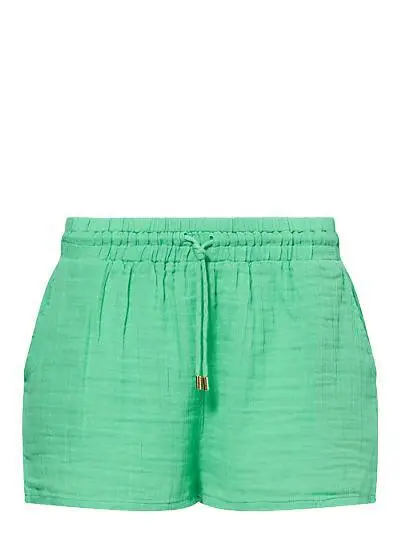 Melissa Odabash Relaxed-fit Cotton Shorts - Green