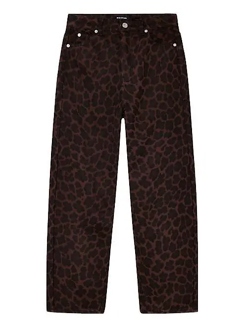 Whistles Leopard-print Barrel-leg Jeans - Multi-coloured