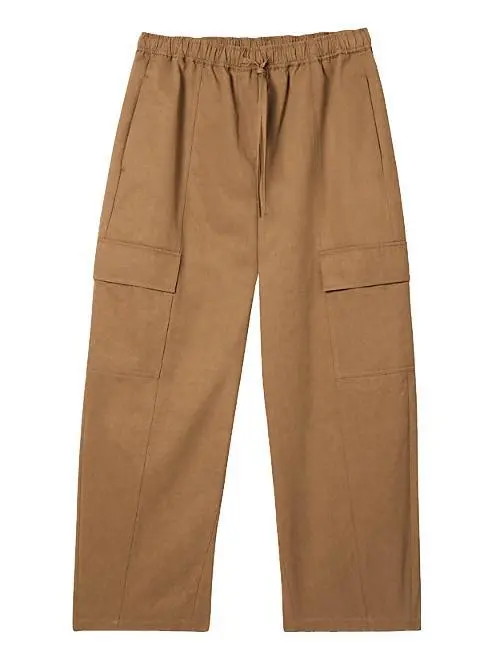 Whistles Utility Barrel-leg Trousers - Cream