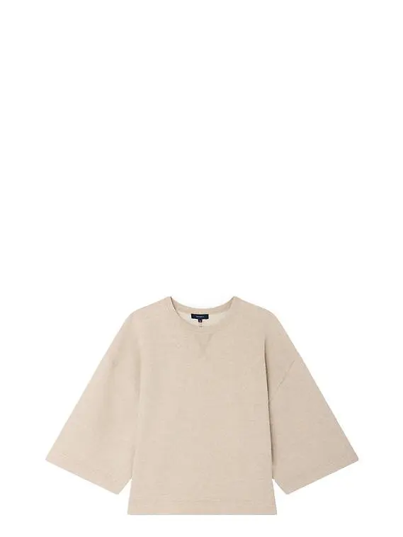 Soeur Relaxed-fit Cotton And Linen Sweatshirt - Beige Chine