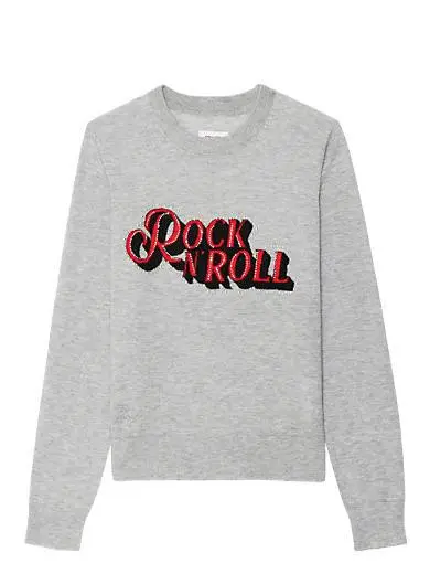 Zadig&Voltaire Miss Rock N Roll Cashmere Jumper - Gris Chine Clai