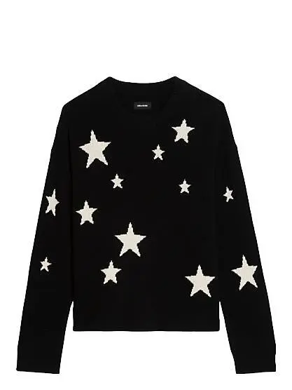 Zadig&Voltaire Star-print Cashmere Jumper - Black