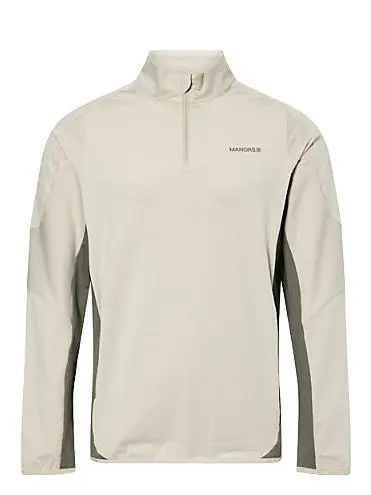MANORS Quarter-zip Mid-layer Stretch-jersey Top - Dune