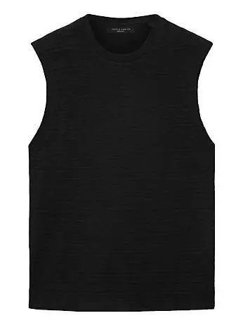 ALLSAINTS Cove Sleeveless Cotton Top - Jet Black