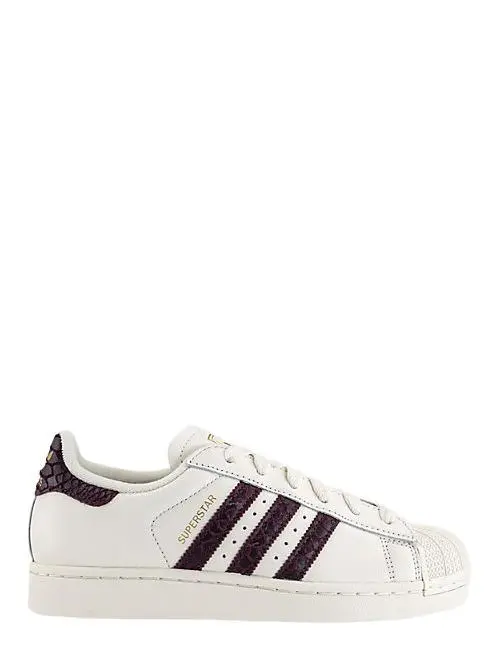 Adidas Superstar Ii Leather Trainers - Offwhite Maroon Gold Met