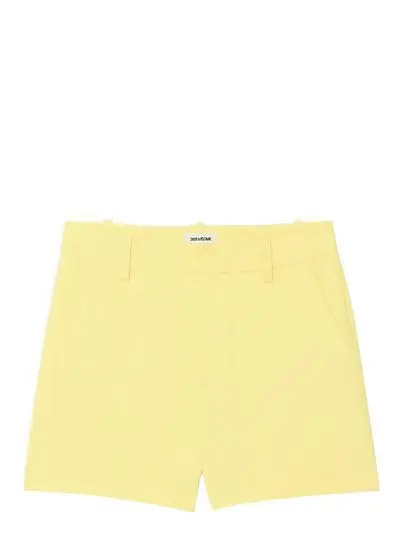 Zadig&Voltaire Sidou Regular-fit Stretch-woven Shorts - Banana