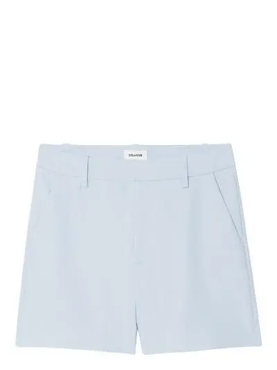Zadig&Voltaire Sidou Regular-fit Stretch-woven Shorts - Sky