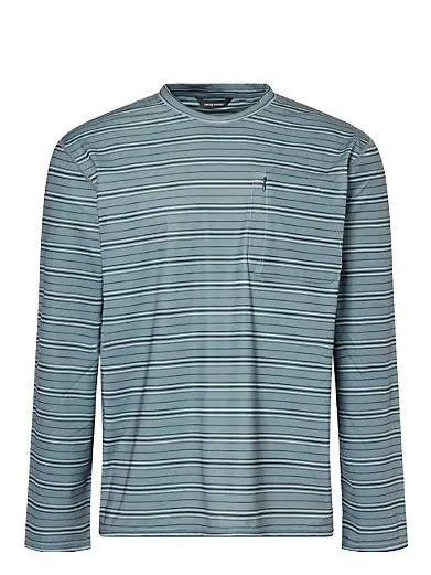 HIKING PATROL Striped Stretch-jersey Top - Navy Mixed