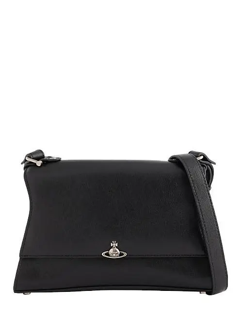 VIVIENNE WESTWOOD Bianca Small Leather Shoulder Bag - Black/dark Silver