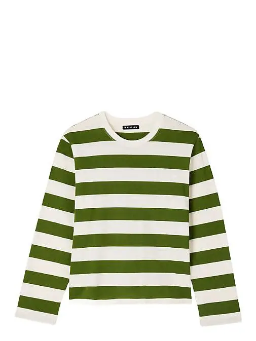 Whistles Striped Relaxed-fit Cotton T-shirt - Multi-coloured