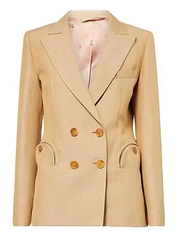 BLAZÉ MILANO Charmer Double-breasted Blazer - Sand