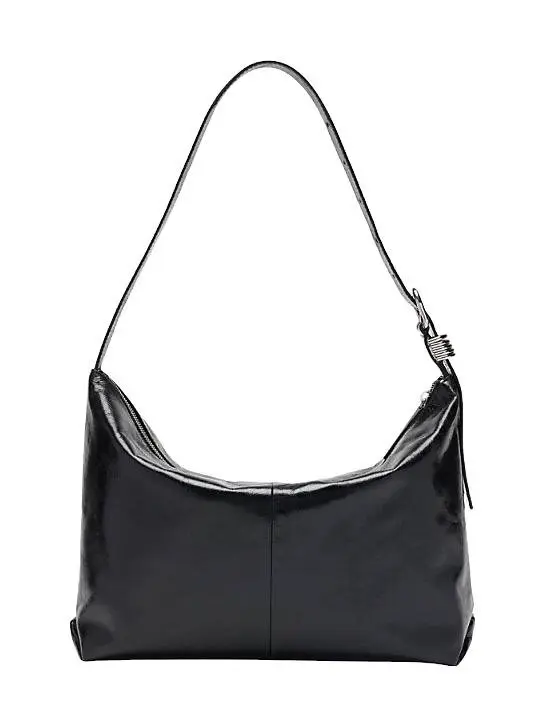 Whistles Ring-embellished Leather Shoulder Bag - Black