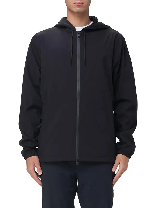 Rains Suva Jacket In Technical Fabric With Hood - Black