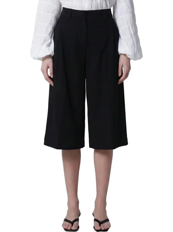 THELATEST Gabardine Tailored Shorts - Black