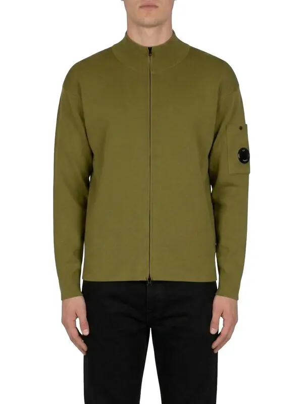 C.P. COMPANY Cotton Zip-up Cardigan - Green