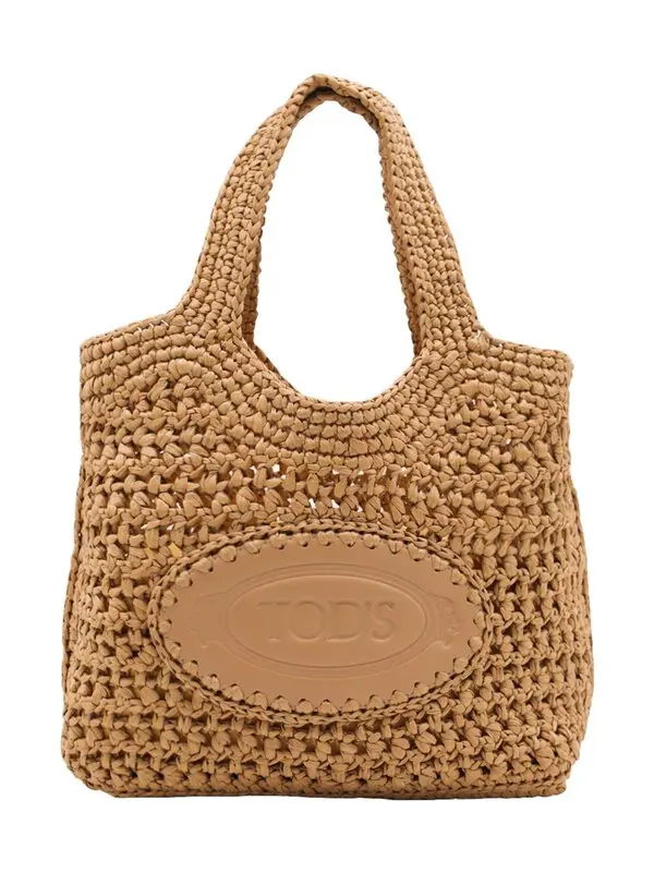 TOD'S Woven Tote Bag - Natural
