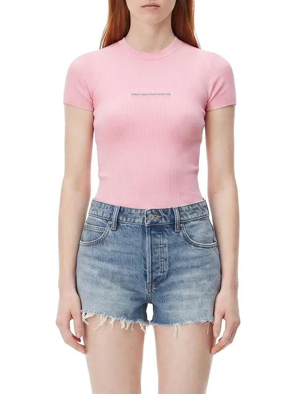 Alexander Wang Ribbed T-shirt - Pink