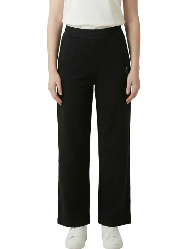 Armani Exchange Wide Leg Trousers - Black