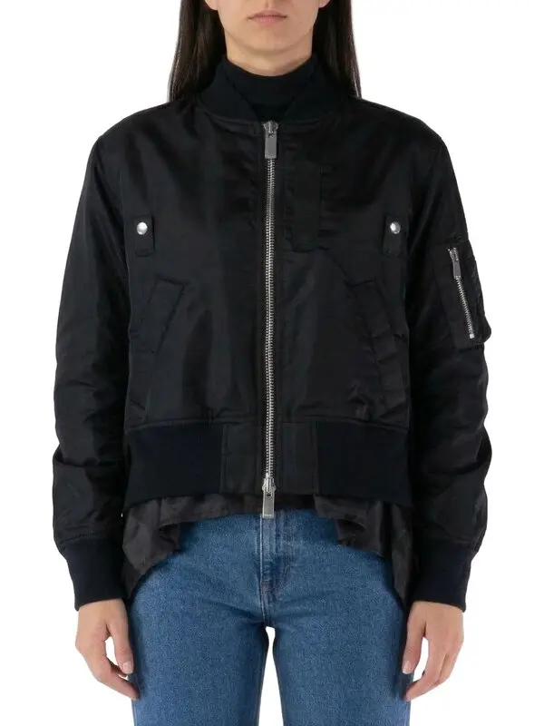 Sacai Nylon Bomber Jacket - Black
