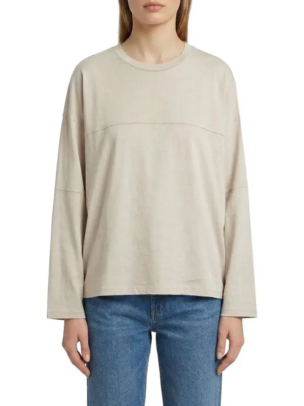 Aspesi Long Sleeve Cotton T-shirt - Sand