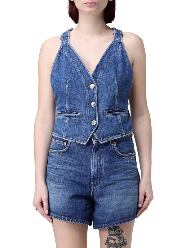 Sportmax Tailored Denim Waistcoat - Blue