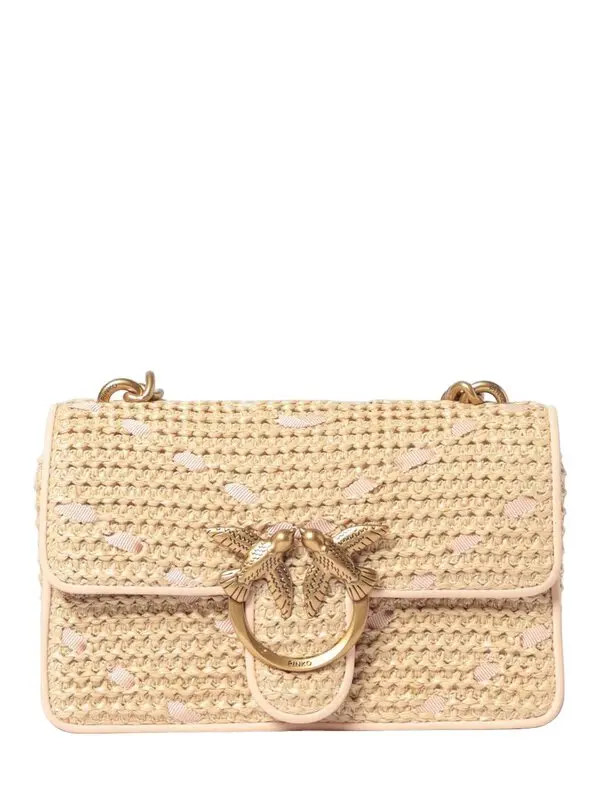 Pinko Woven Mini Bag With Bird Clasp - Rope