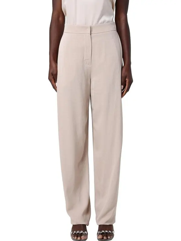 Emporio Armani Straight Leg Trousers - Beige