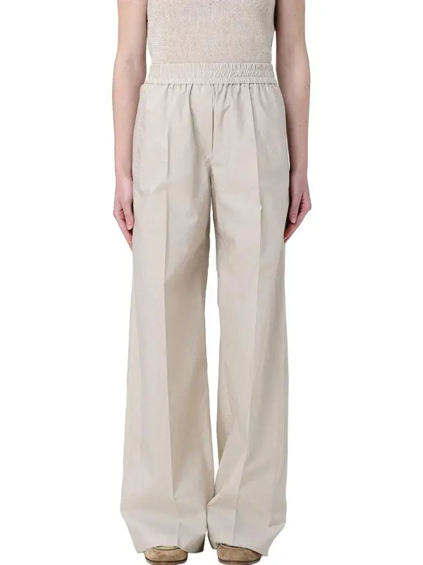 Brunello Cucinelli Wide Leg Trousers - Cream